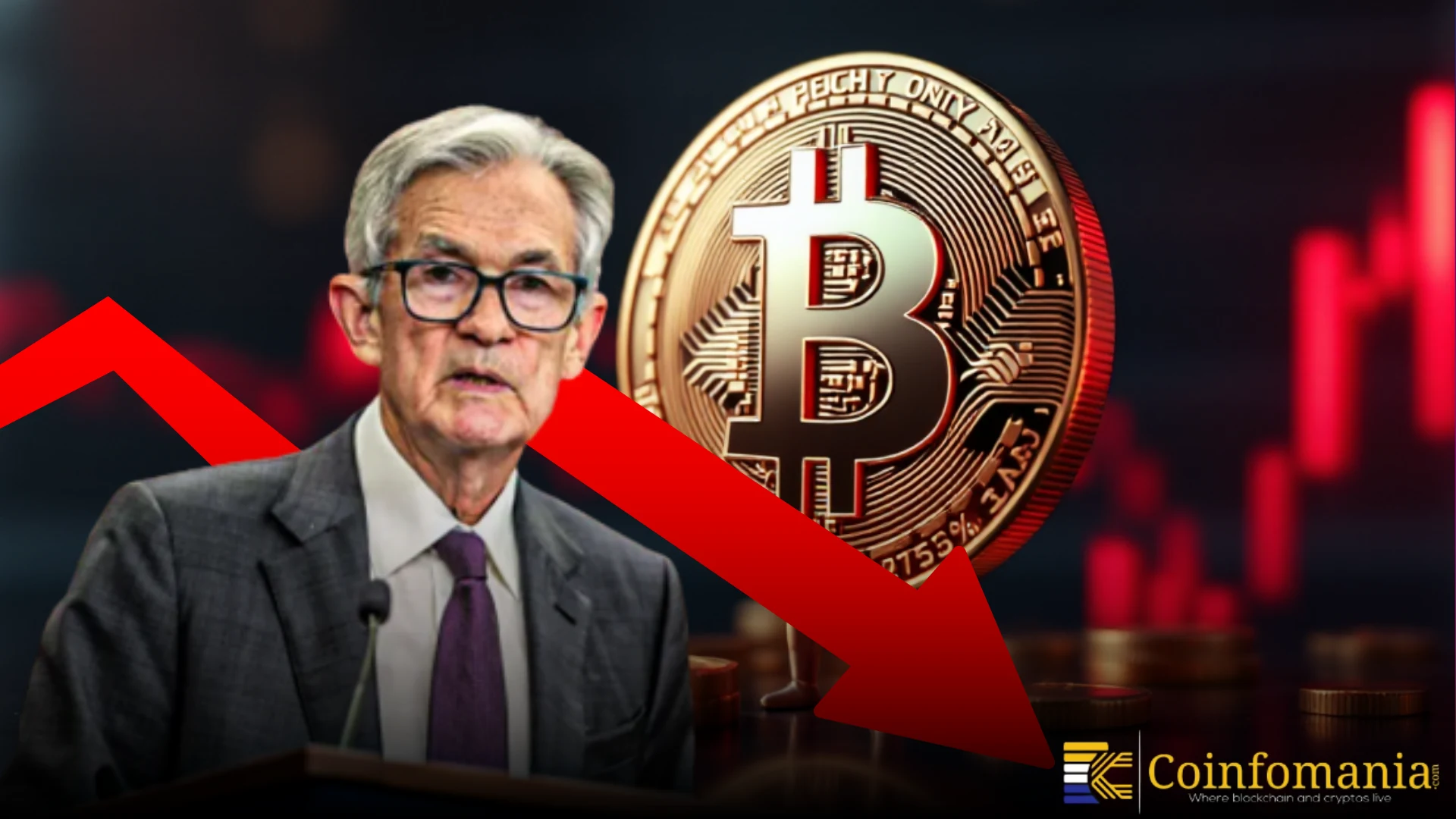 Powell provoca 374 millones de dólares en liquidaciones cripto