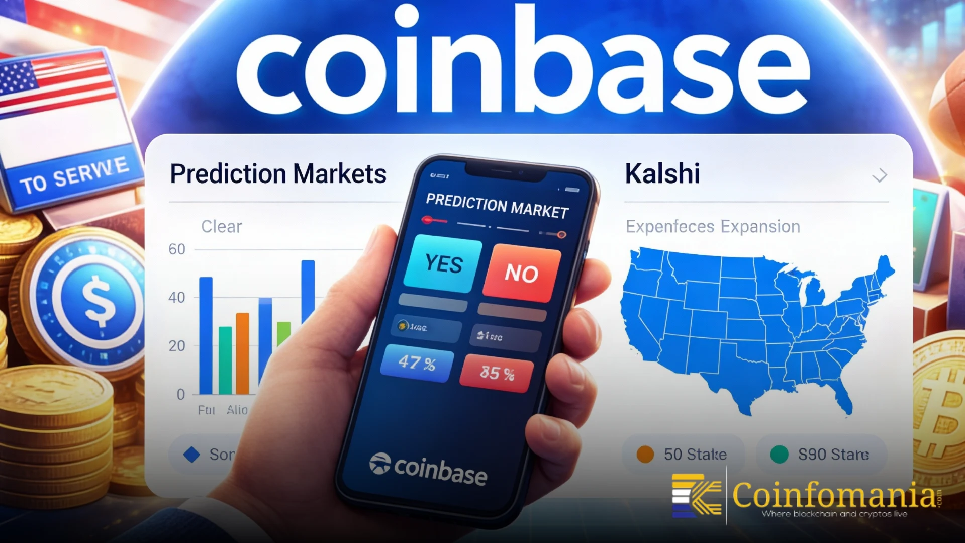 Coinbase-Vorhersagemärkte werden landesweit mit Kalshi eingeführt